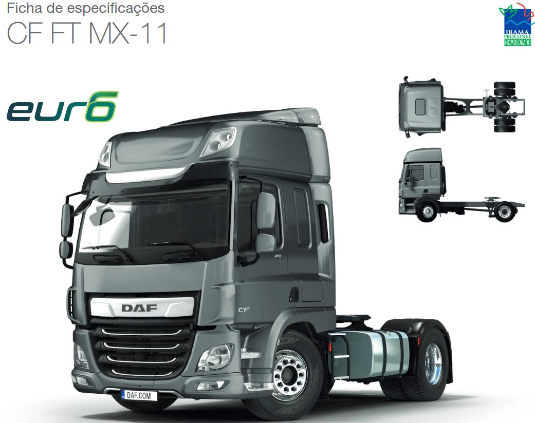 FICHA TÉCNICA - DAF CF FT 410 4x2 - Blog do Caminhoneiro
