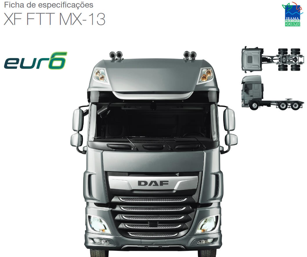 FICHA TÉCNICA - DAF XF FTT 530 6x4 - Blog do Caminhoneiro
